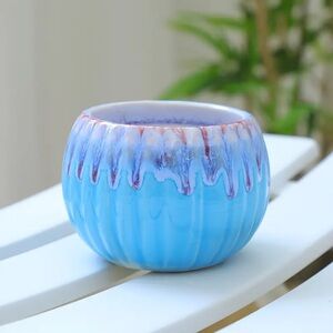 Other | New Set Of Four Pastel Color Glazed Ceramic Mini Planter Pots ...
